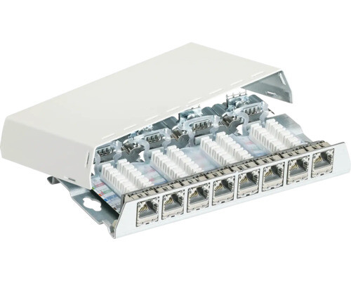 Rutenbeck Patchpanel Patchfeld 10 Gigabit 8 Ports CAT.6a reinweiß | eBay.de