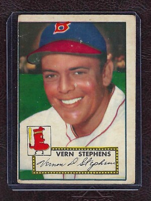 1952 Topps Baseball #84 Vern Stephens, Boston Red Sox, Red Back, Good ...