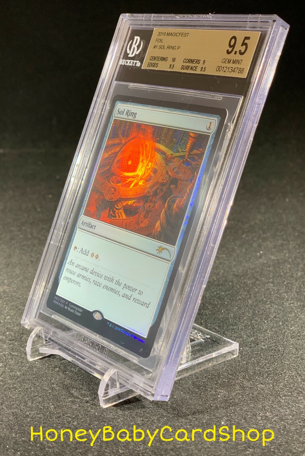 MTG MagicFest Promo 2019 Sol Ring Foil BGS 9.5 GEM MINT Commander ...