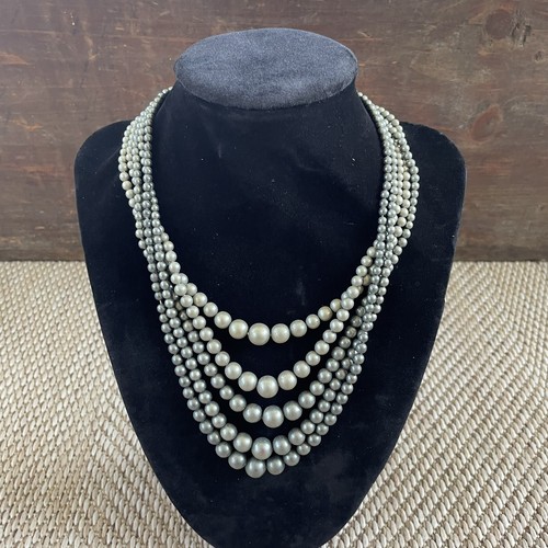 Vintage Multiple Strand Necklace Plastic Beads Costume Jewelry | eBay