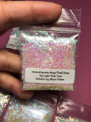 1OZ Solvent Resistant LIGHT PINK UNICORN MICRO FLAKES Glitter Epoxy US Seller | eBay