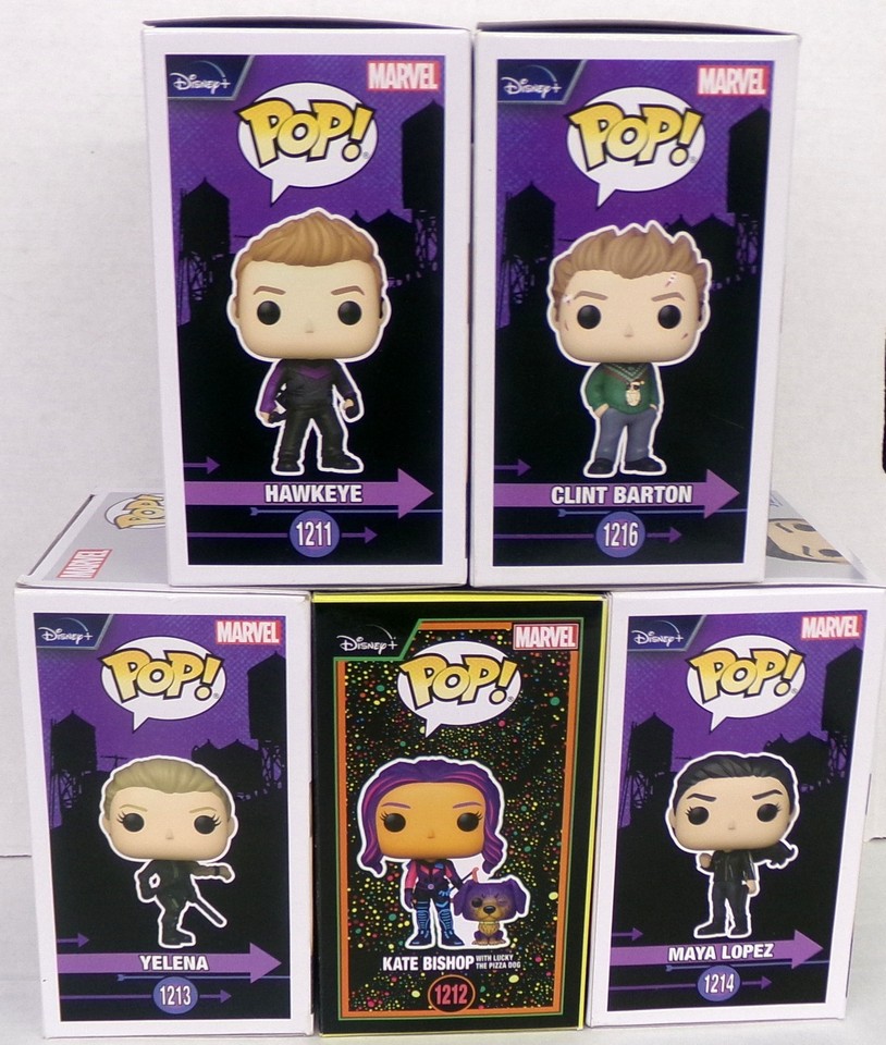 Funko Pop Marvel Hawkeye Show Lot 5 Clint Barton Kate Bishop Yelena ...