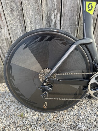 Zipp Super-9 Carbon Clincher Rim Brake Rear Disc Wheel 10/11/12 Speed ...