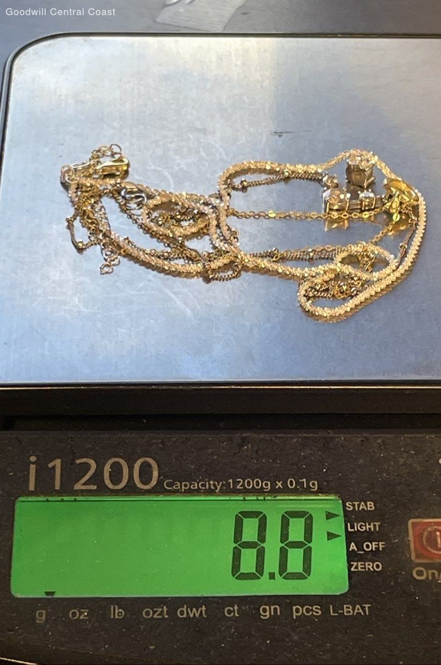 925 Silver 3 Necklaces W/Crystals | eBay