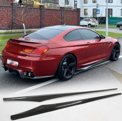 For BMW F13 F12 M6 2-Door 2005-2018 REAL CARBON Side Skirt Extension ...