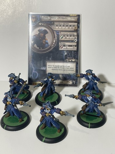 Warmachine Cygnar Arcane Tempest Gun Mages Unit Painted A1 | eBay