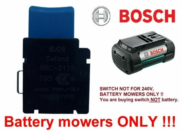 Genuine Bosch Rotak 34 37 40 43 Li Lawnmower Switch on / off ...