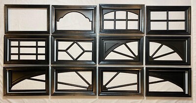 Black Amarr Garage Door Window Kit Short Panel Frame Insert Grill Glass ...