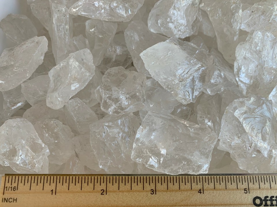 Natural Rough Clear Quartz Chunks, 1-2" Raw Clear Quartz, Wholesale ...