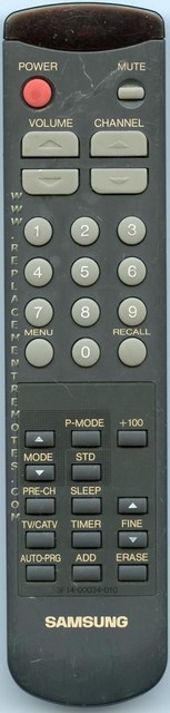 Samsung TV Remote Control 3F14-00034-010 TM-34 7643-172-7 Tested ...