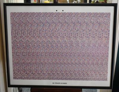 RARE 1992 B-2 STEALTH BOMBER MAGIC EYE 3 DIMENSIONAL POSTER ART PRINT ...