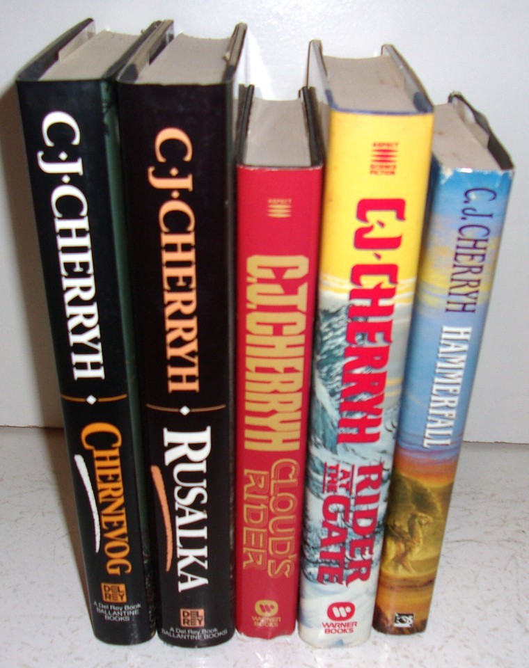 5 C.J. Cherryh Hardcover Books Rusalka, Chernevog, Rider at the Gate ...