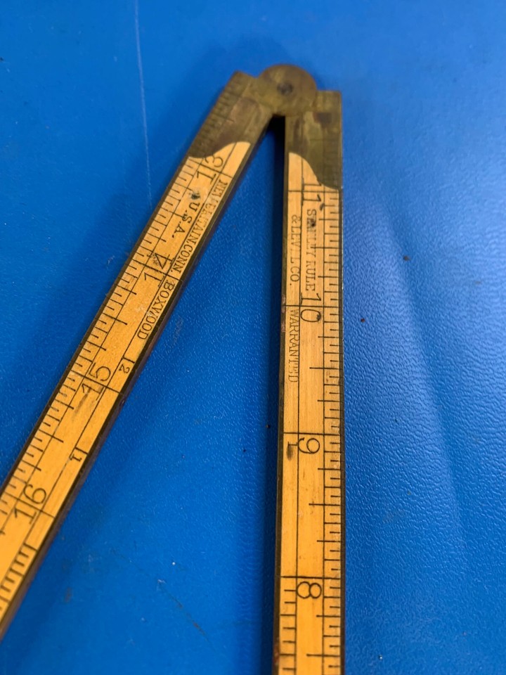 Stanley Rule & Level Co Boxwood & Brass Ruler VTG | eBay