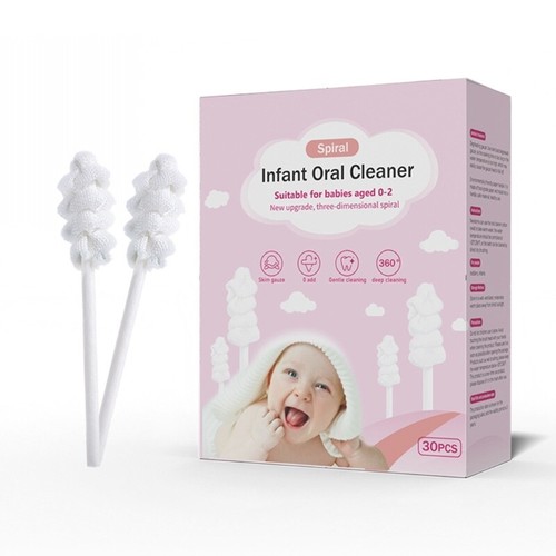 30 Pcs Baby Tongue Cleaner Disposable Baby Mouth Cleaner Soft Gauze ...