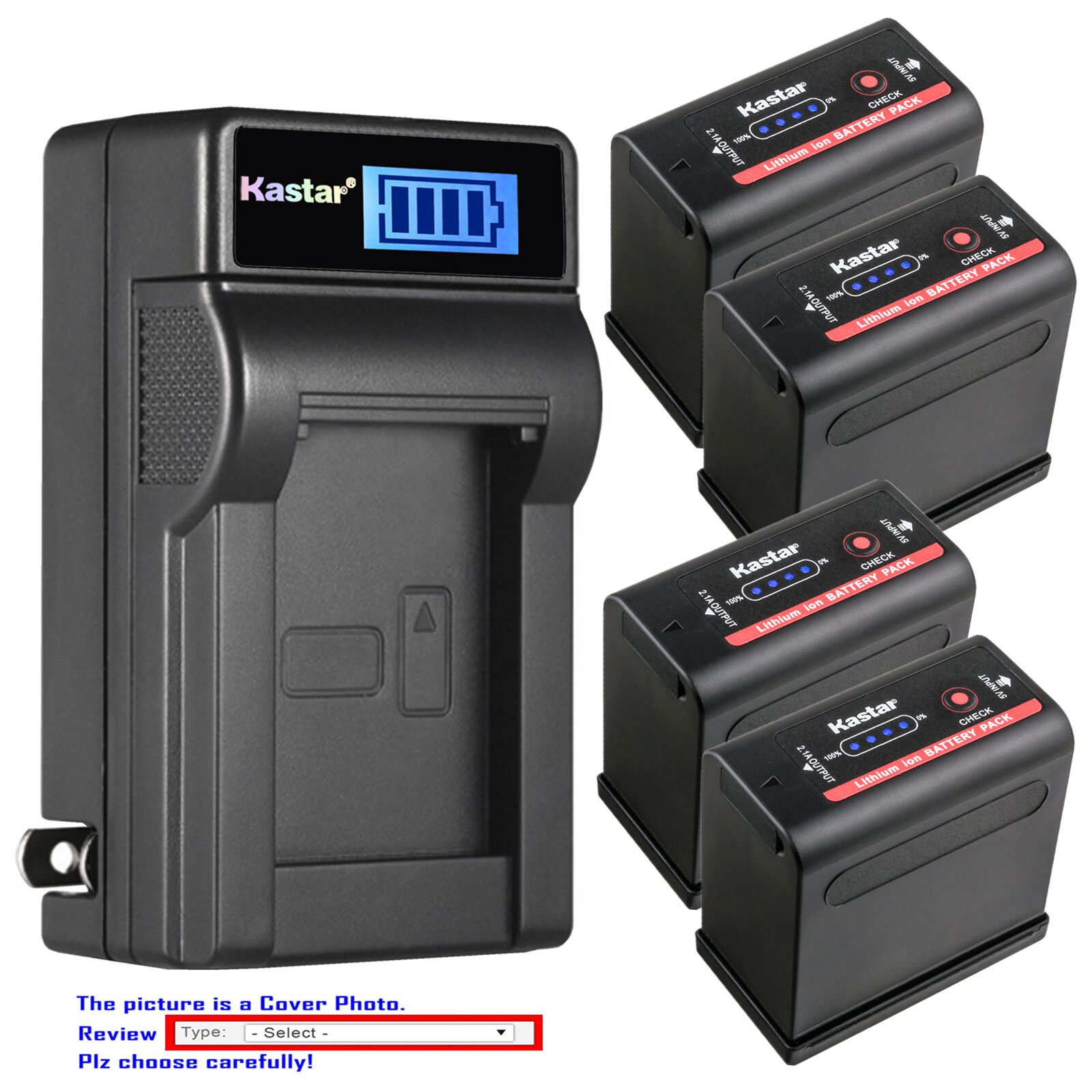 Kastar Battery LCD Wall Charger for BP-970G BP-975 BP-945 BP-950 Canon ...