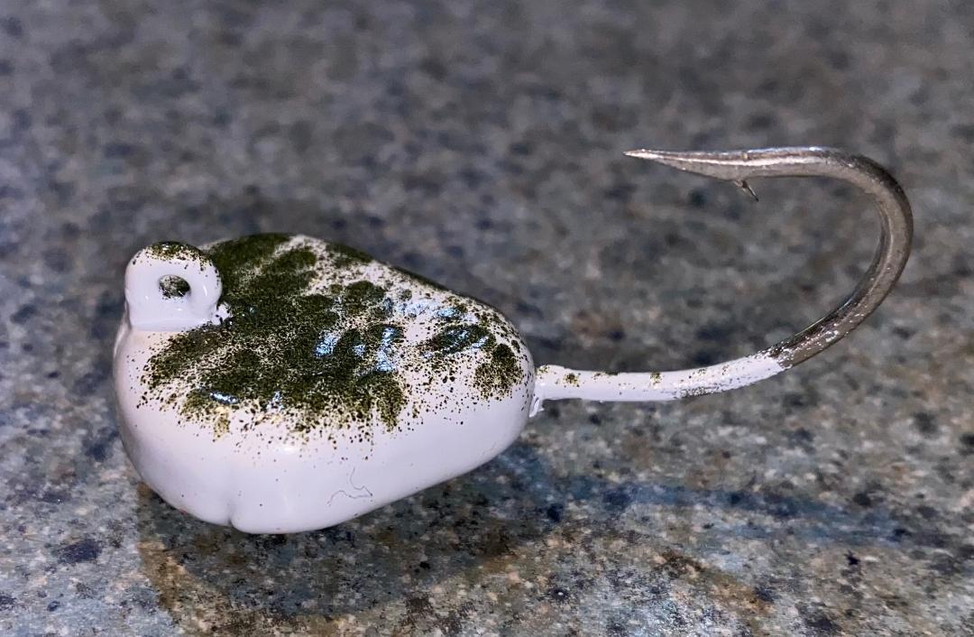 15 FLAT TOP TOG JIGS WHITE LEGGER 4/o XX strong steel hooks blackfish ...