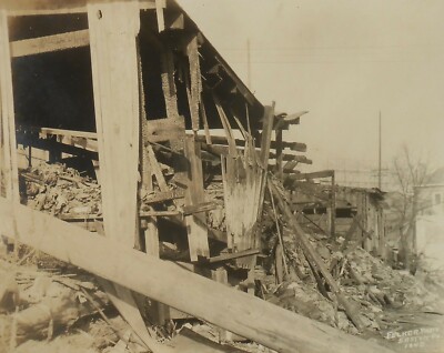 1920s? Disaster Fire Scene Unknown Business Felker Photo Met-Ed Co ...