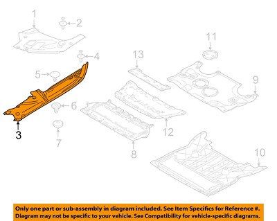 BMW OEM 17-18 530i Splash Shield-Engine Side Shield Left 51767349605 | eBay