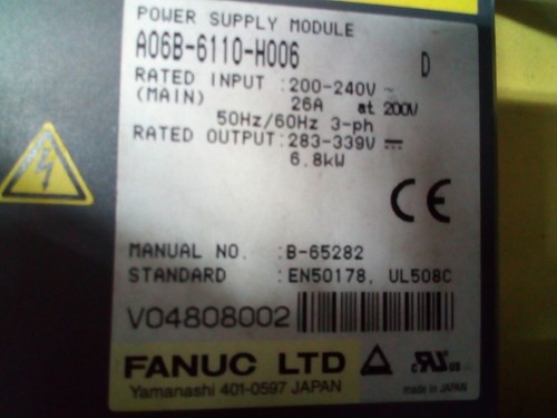 Fanuc A06B-6110-H006 Servo Amplifier Module | eBay