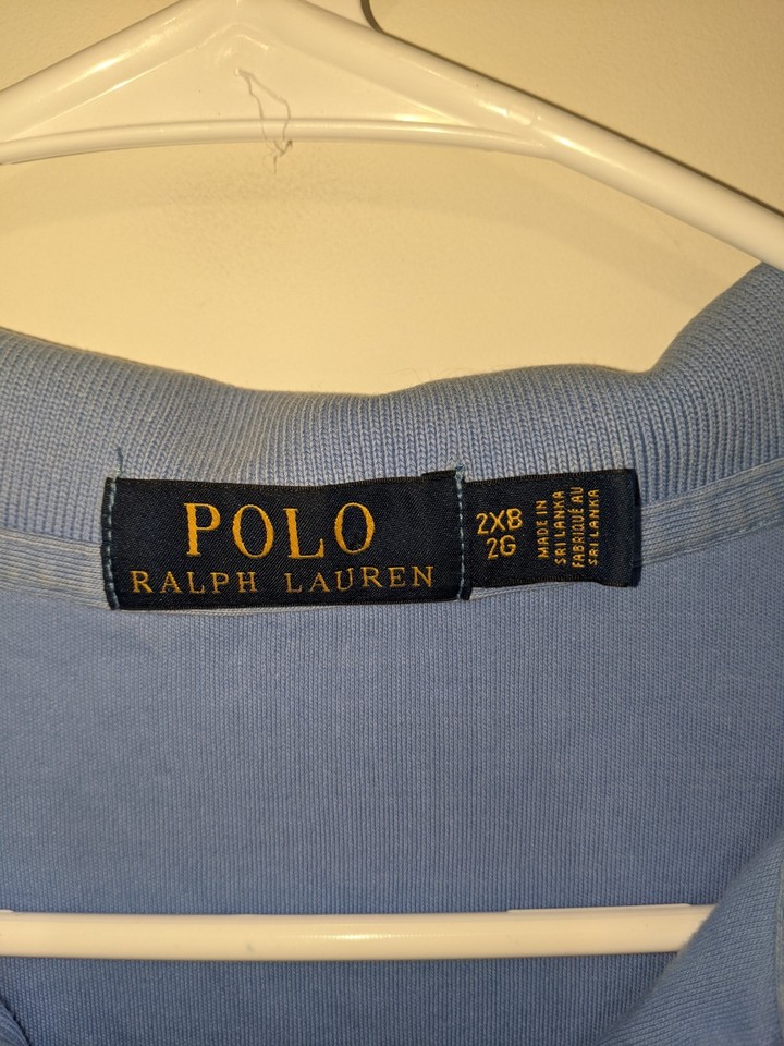Polo Ralph Lauren Shirt Men's 2XB 100% Cotton Blue Preppy | eBay