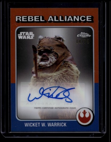 2025 Topps Chrome Star Wars Wicket Warwick #TV-WD 1975 Tribute Auto /75 ...