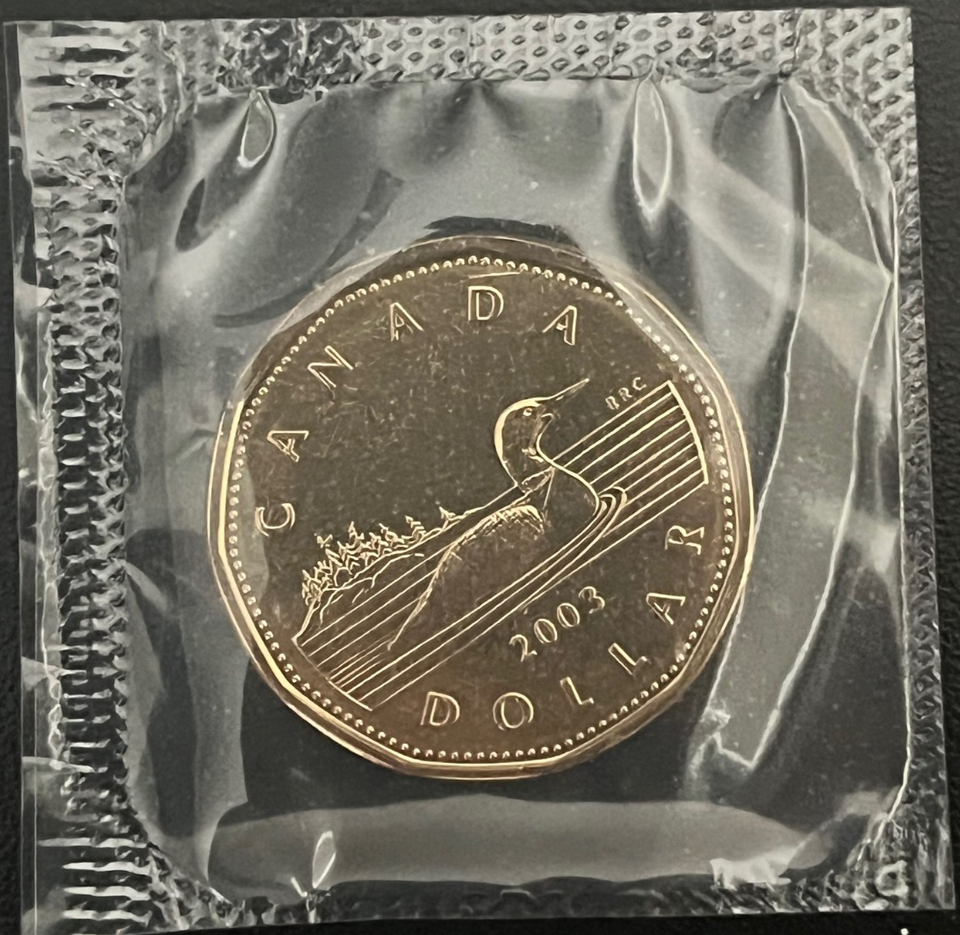 CANADA 2003 UNC Sealed Loonie Loon $1 One Dollar from Royal Canadian ...