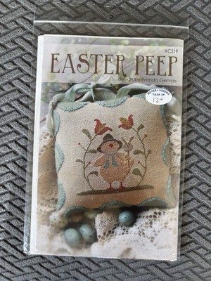 Brenda Gervais Cross Stitch - EASTER PEEP c2009 OOP With Thy Needle ...