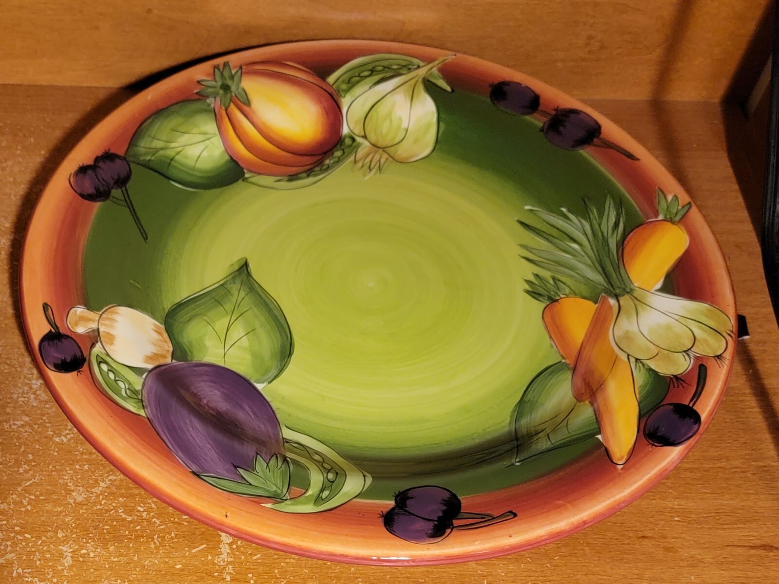 Gates Ware Green & Orange Vegetables Dinner plate, 11 3/4", Laurie ...