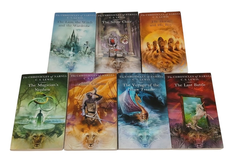 Chronicles Of Narnia Book Set Lot Paperback CS Lewis Collection ...