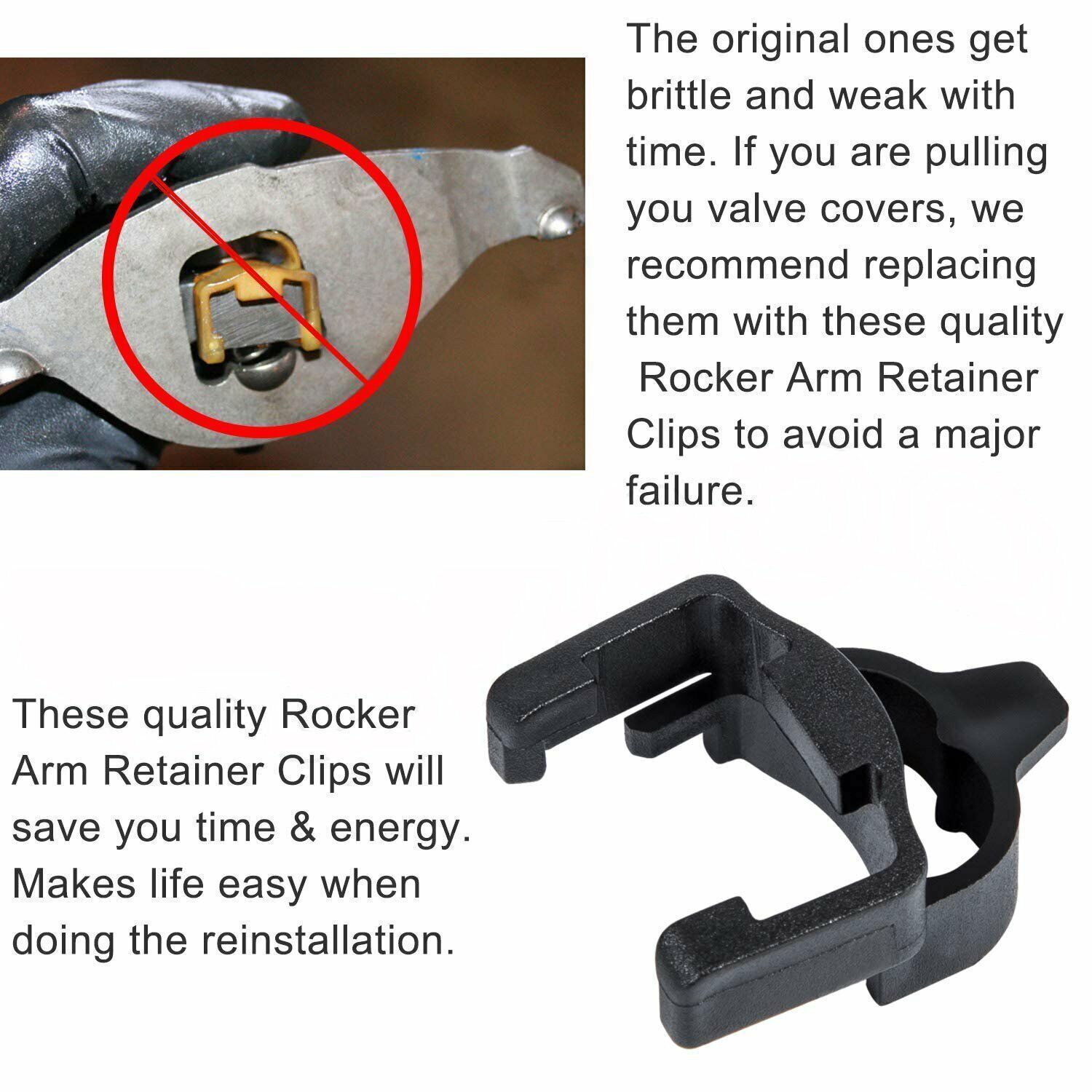 Rocker Arm Retainer Clip Head W302193 for 2003-2010 Ford 6.0L ...