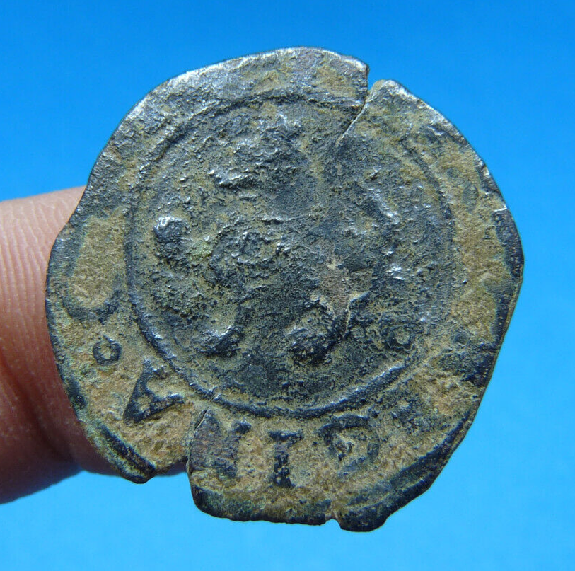 FERDINAND AND ISABELLA 1474 - 1504 YEAR SPAIN ANTIQUE COIN COLUMBUS ERA ...