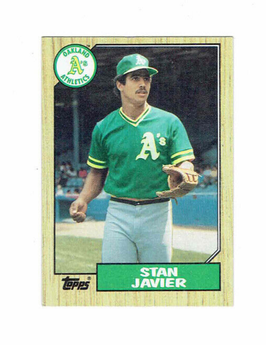 Stan Javier Oakland Athletics Outfield #263 Topps 1987 #Baseball Card ...