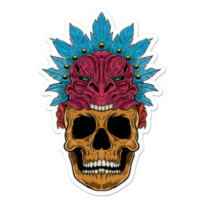 Tribal Mayan Incan Skull, Vinyl Decal Sticker, Indoor Outdoor, 3 Sizes ...