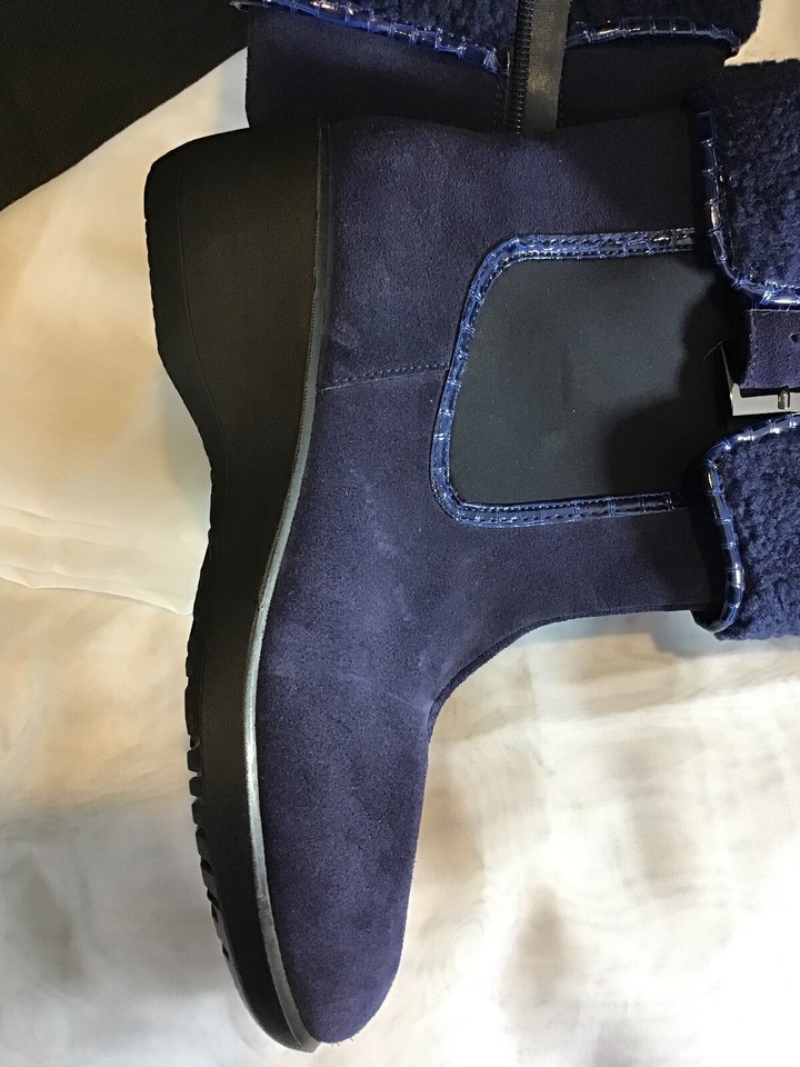 Women's Hush Puppies Waldere bootie Suede faux fur fleece boot NEW size ...