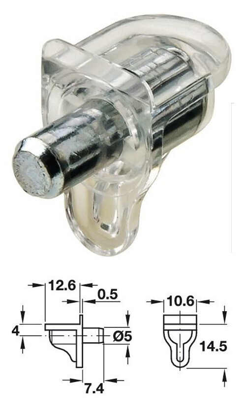 * Shelf Support Studs Pegs Cabinets Bookcases 3mm 4mm 5mm 6mm 7mm ...