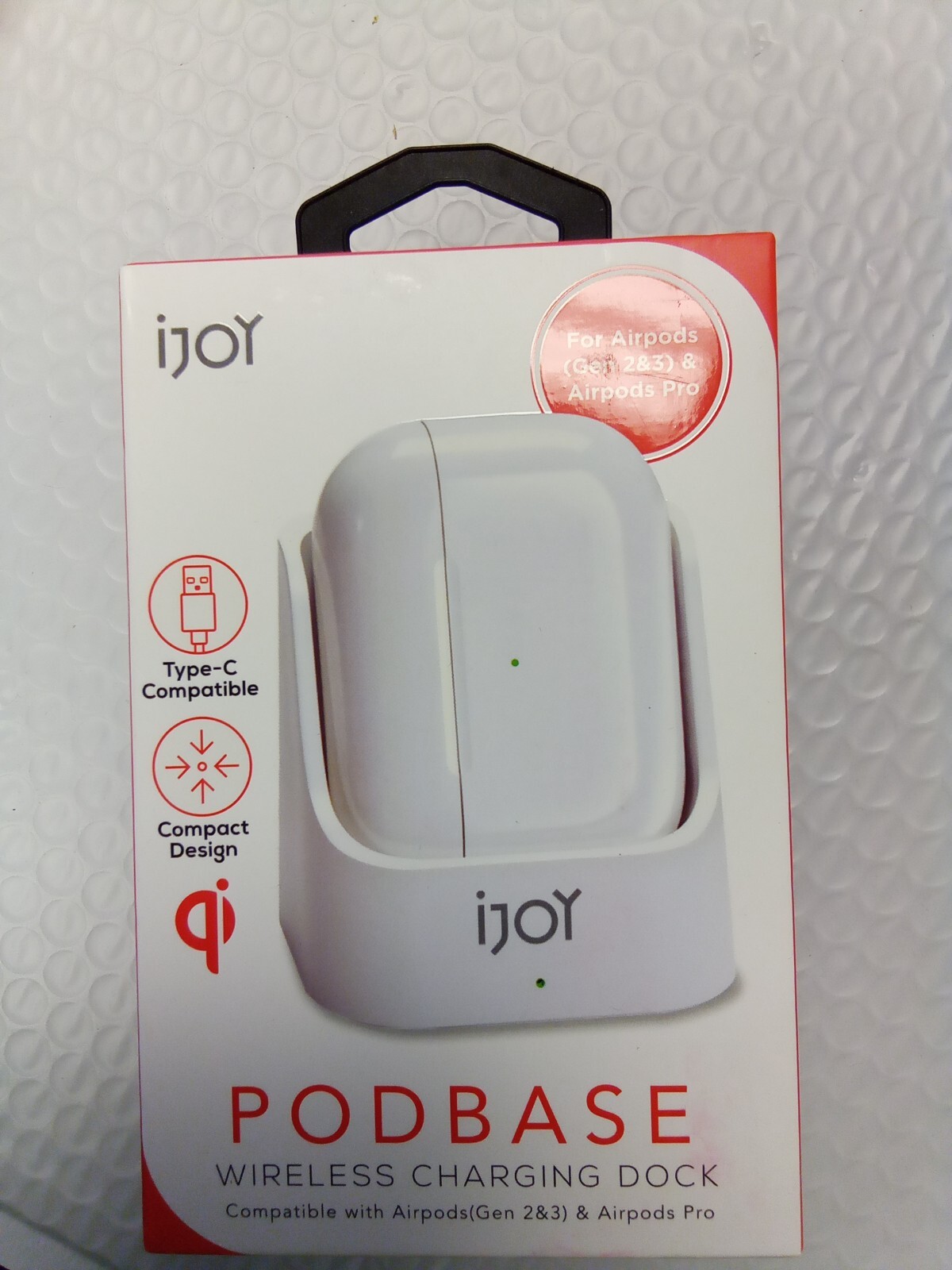 iJoy PodBase Wireless Charger For Pod Gen 2 & 3 & Pod Pro, Type C, Qi 2 ...