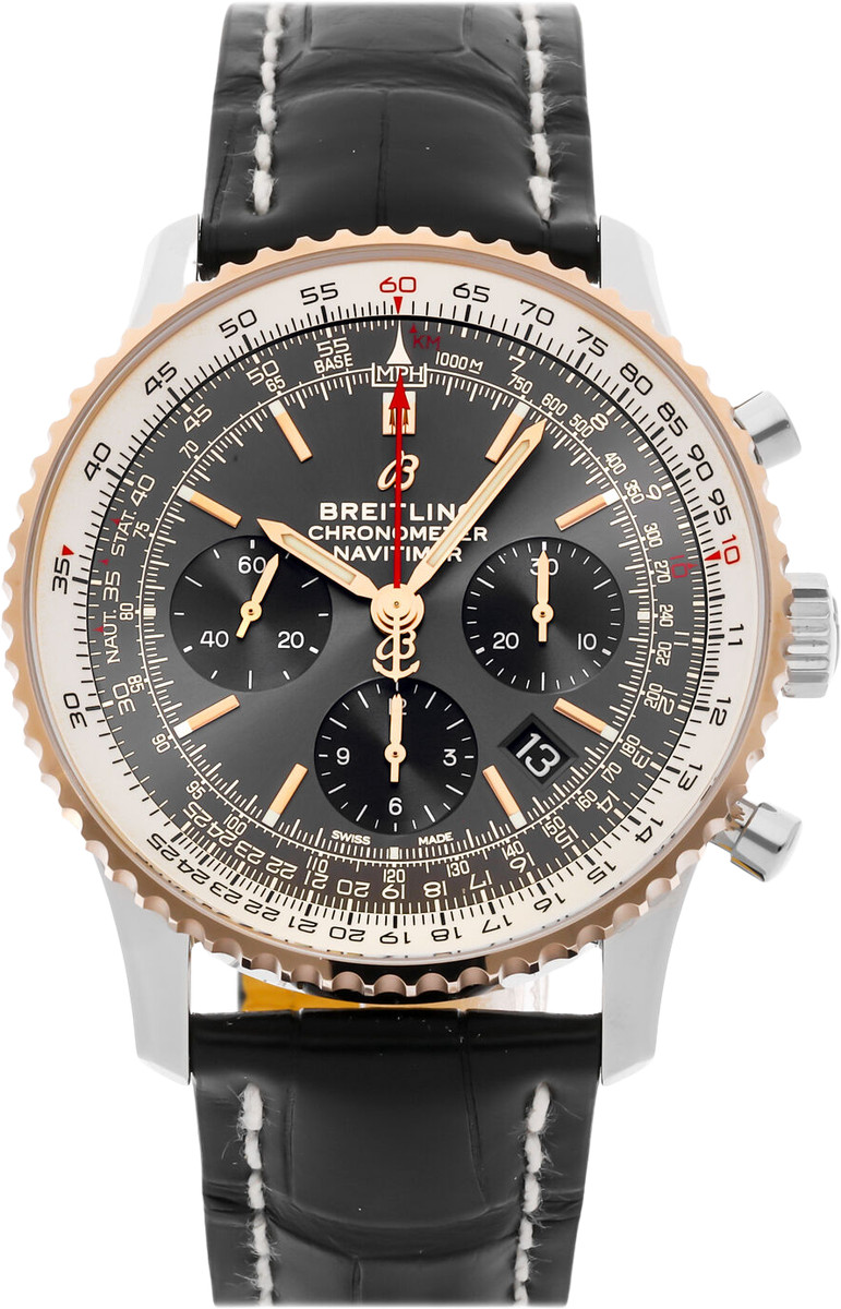 Breitling Navitimer B01 Chronograph 43 - 43 mm, Stainless Steel, Rose ...