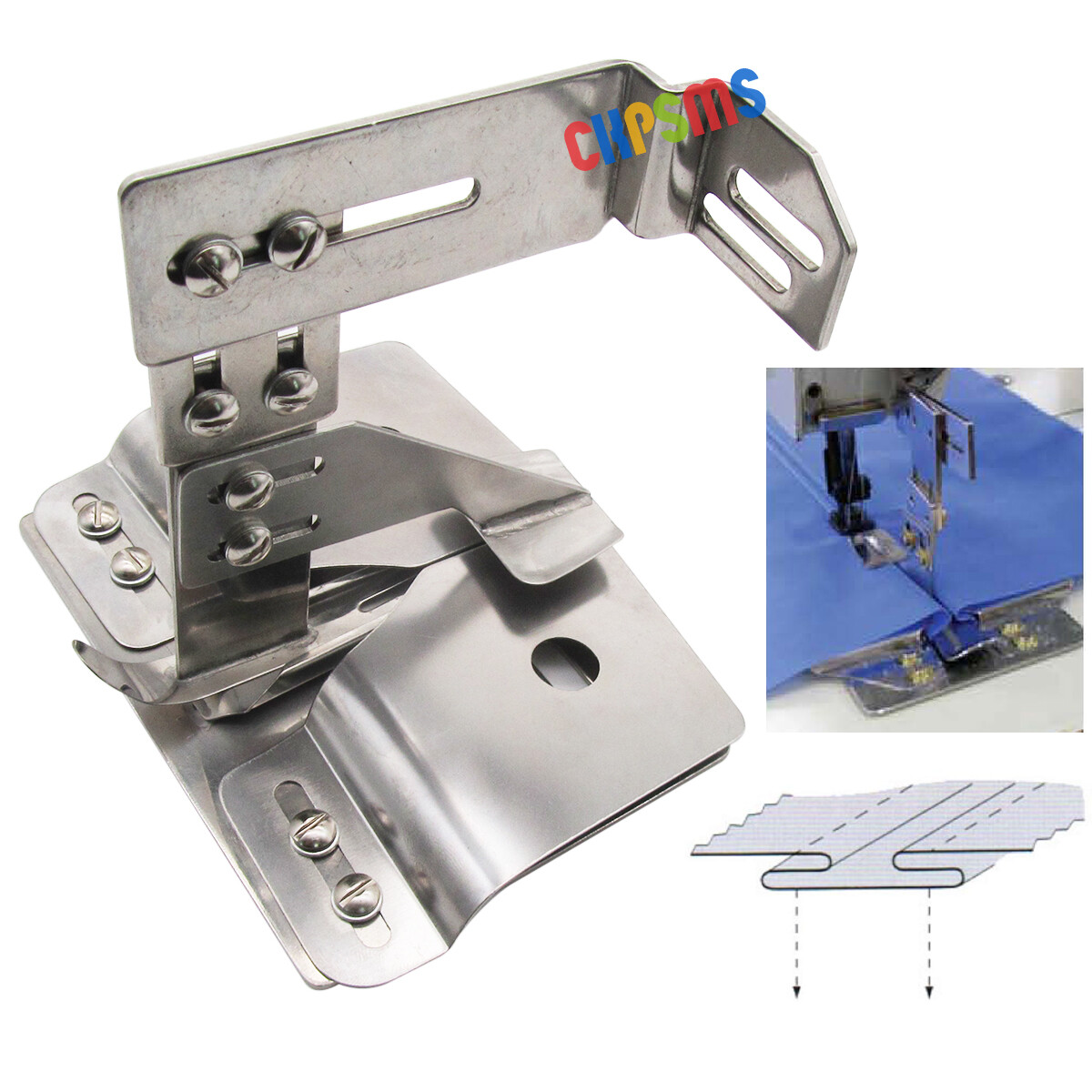 KP-442 HIGH QUALITY BOX PLEAT FOLDER FOR DOUBLE NEEDLE SEWING MACHINE ...