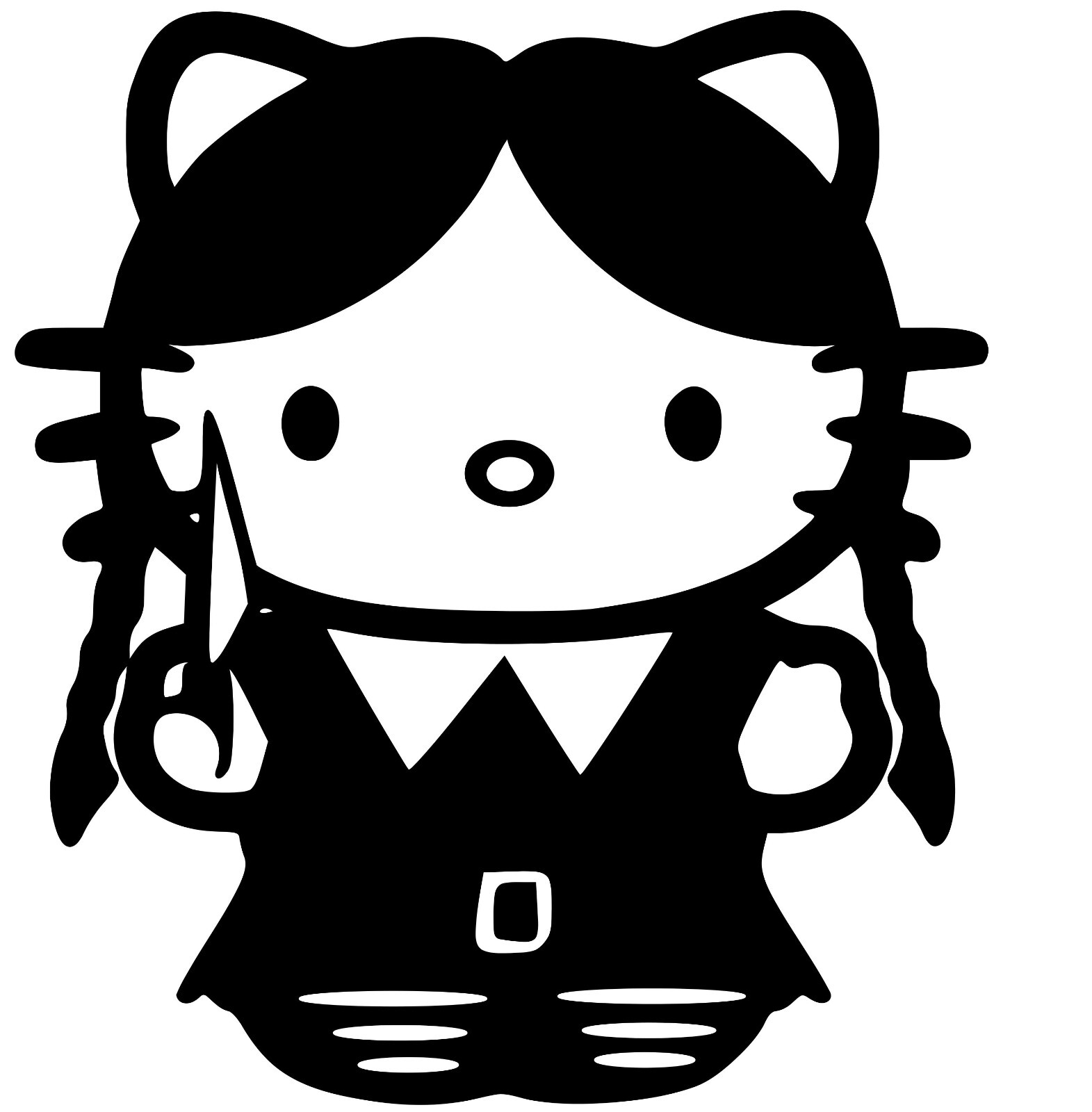 Hello Kitty , Wednesday, Vinyl Decal,Sticker for Car,Laptops and more ...