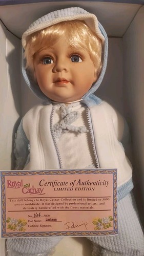 Vintage Royal Cathay Collection Porcelain Doll "Jackson" with COA | eBay