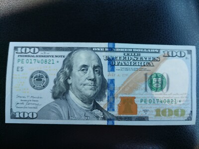 One Star Note One Hundred Dollar Bills ($100) Nice Circulated 2017A, | eBay