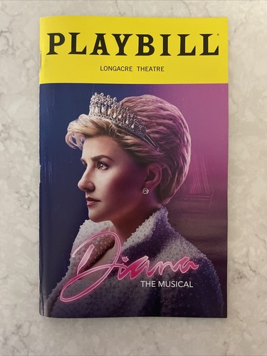 RARE Diana Musical Playbill - Longacre Theatre Broadway NYC - Dec 2021 ...