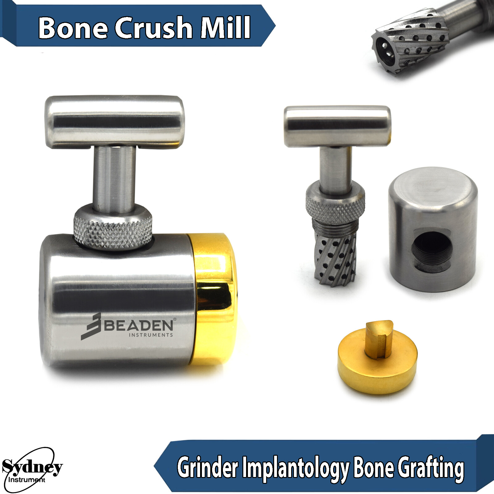 Dental Bone Grinding Mill Grafting Morselizer Bone Crusher Grinder ...