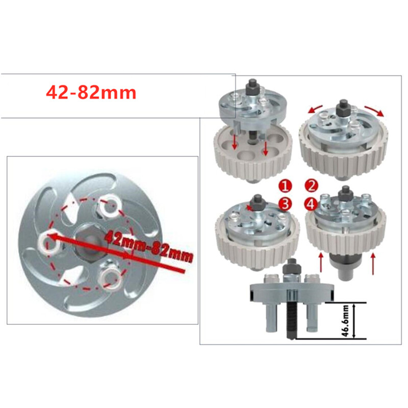 3-Jaw Adjustable Belt Puller 42-82Mm Timing Belt Pulley Removal Tool Belt Puller | eBay