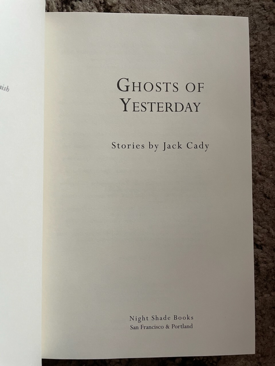 Ghosts of Yesterday by Jack Cady (2005, Hardcover) for sale online | eBay