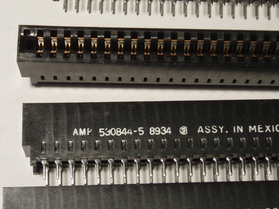 Qty 4: 44-Pin PC Board Edge Connector (2 rows of 22) 530844-5 NOS ...