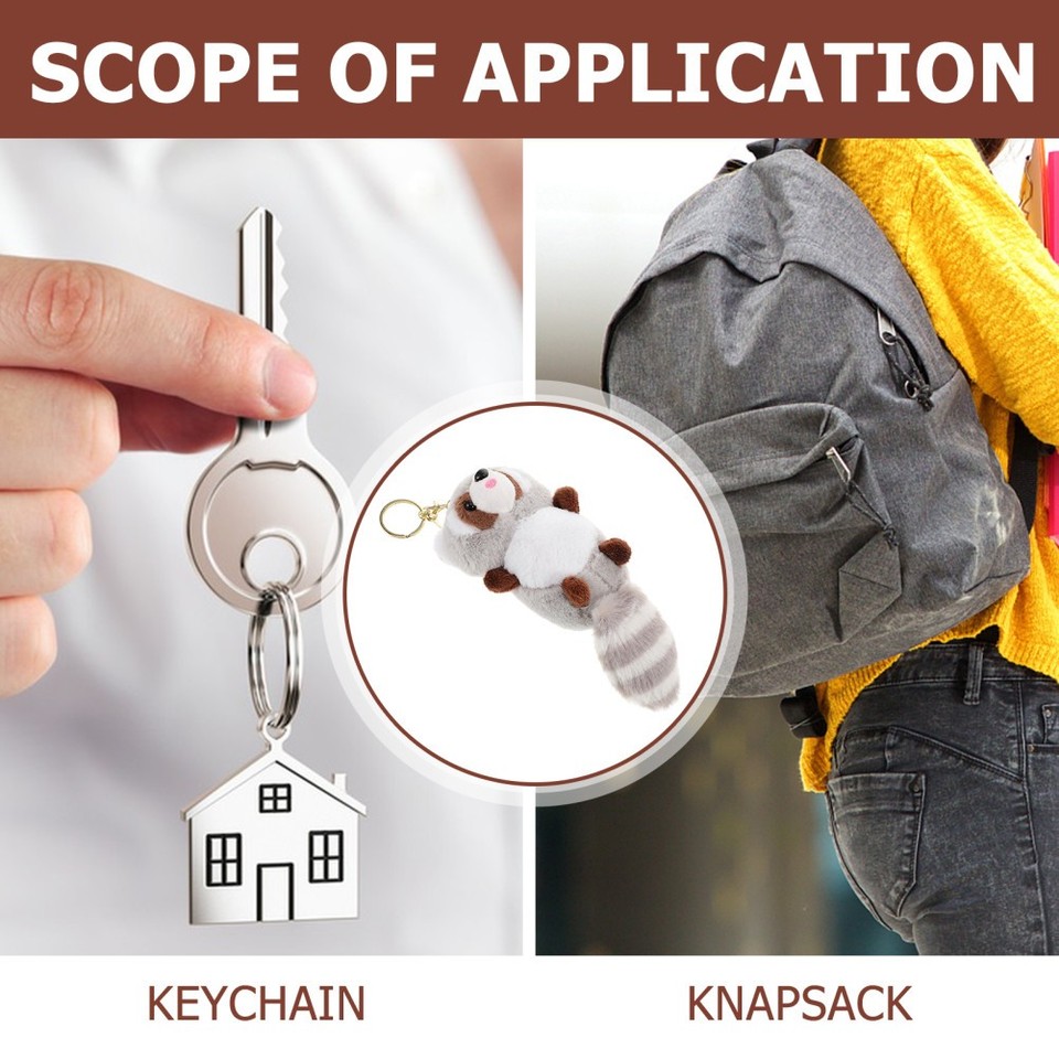 Stuffed Animal Key Chain Purse Keychain Charm Cute Plush Handbag | eBay ...