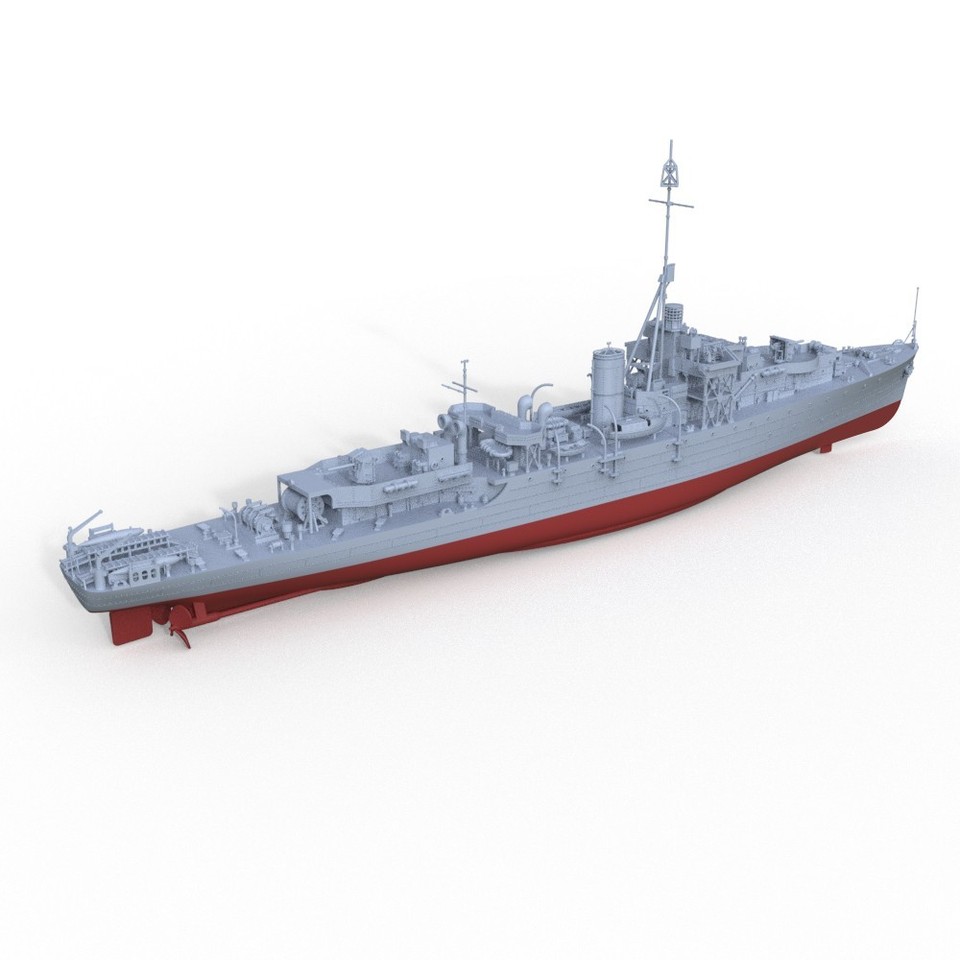 SSMODEL 1/72 Model Kit HMS River Class Spey K246 Frigate Full Hull ...