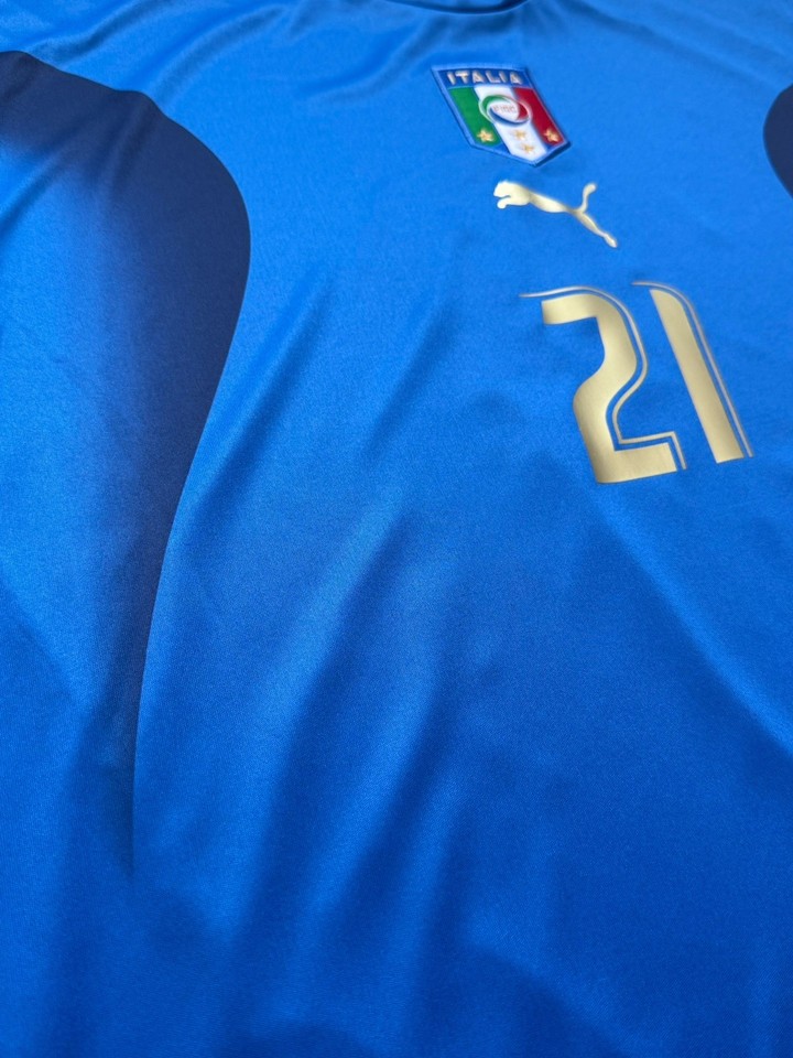 2006 Italy Home Jersey #21 Pirlo XL PUMA Soccer World Cup Winner Kit | eBay