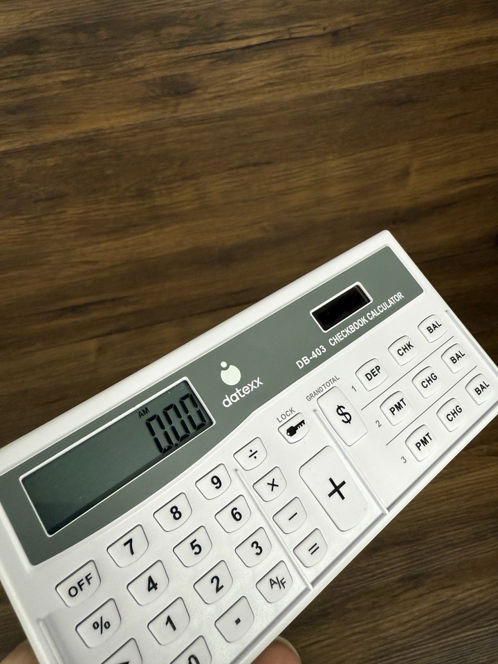 Radio Shack Datexx Checkbook Calculator DB-403 | eBay